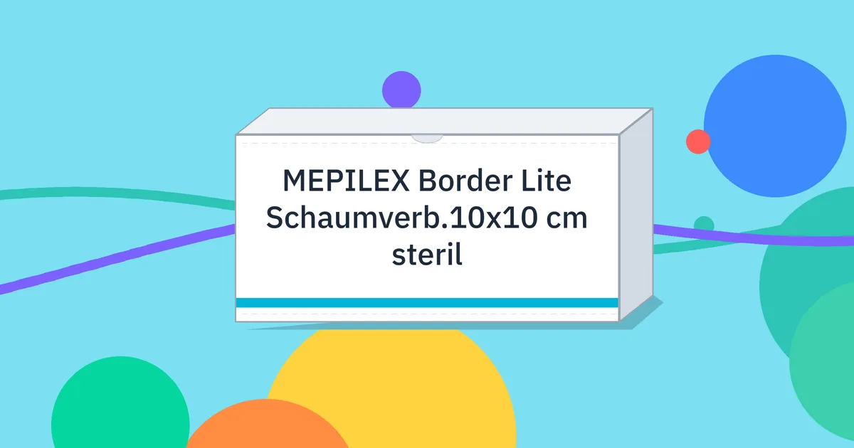 Symbolbild: Packung mit der Aufschrift MEPILEX Border Lite Schaumverb.10x10 cm steril (PZN 11518450) – Verfügbarkeit und Bezug in Apotheken in Frankfurt am Main