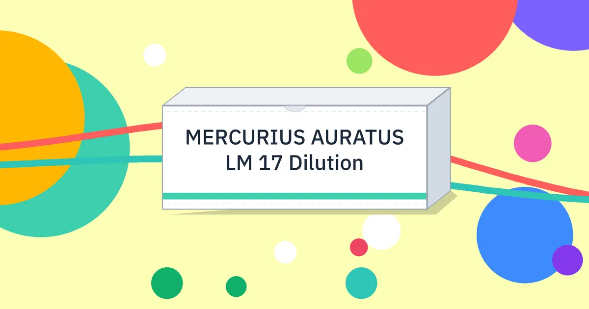 Symbolbild: Packung mit der Aufschrift MERCURIUS AURATUS LM 17 Dilution (PZN 12948282) – Verfügbarkeit und Bezug in Apotheken in Frankfurt am Main