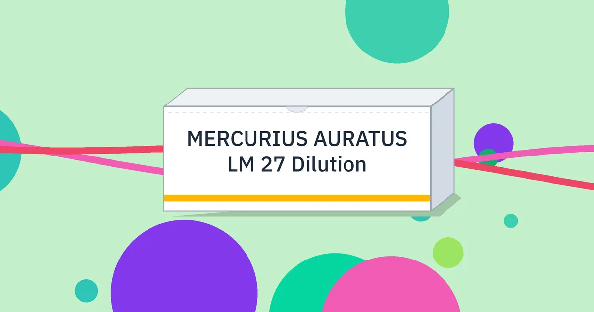 Symbolbild: Packung mit der Aufschrift MERCURIUS AURATUS LM 27 Dilution (PZN 12948388) – Verfügbarkeit und Bezug in Apotheken in Frankfurt am Main