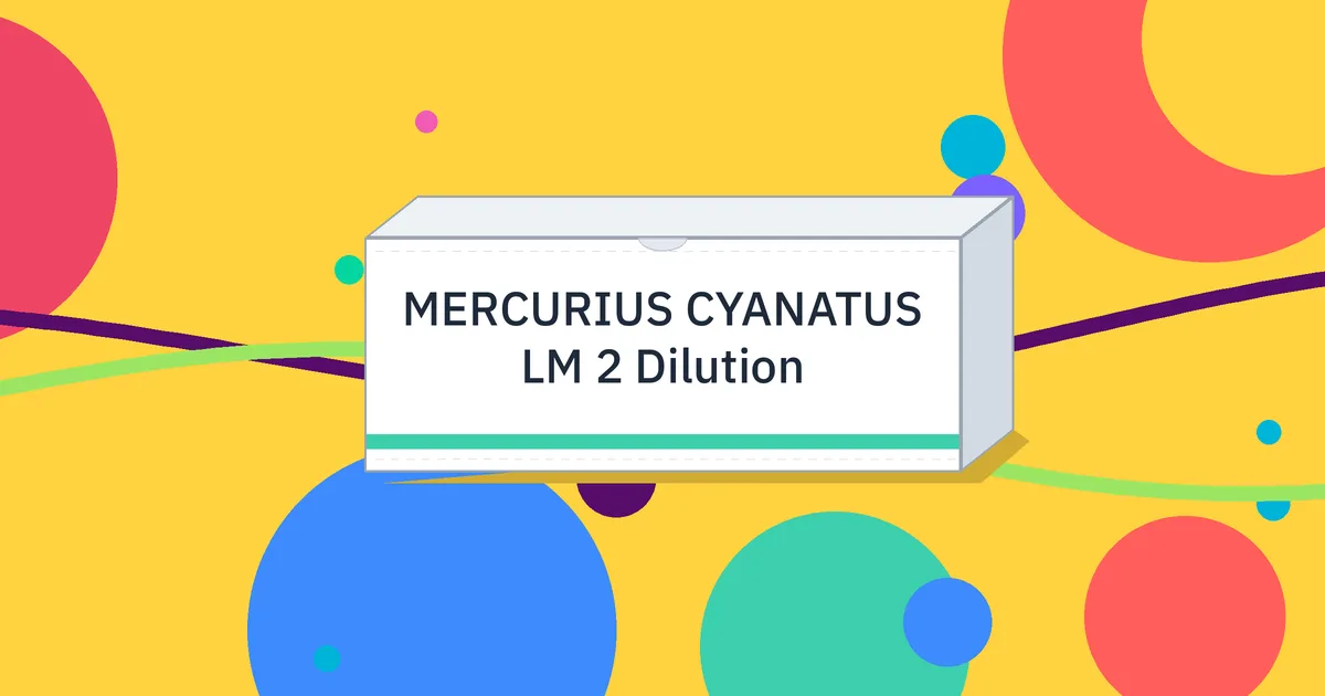 Symbolbild: Packung mit der Aufschrift MERCURIUS CYANATUS LM 2 Dilution (PZN 12950758) – Verfügbarkeit und Bezug in Apotheken in Frankfurt am Main