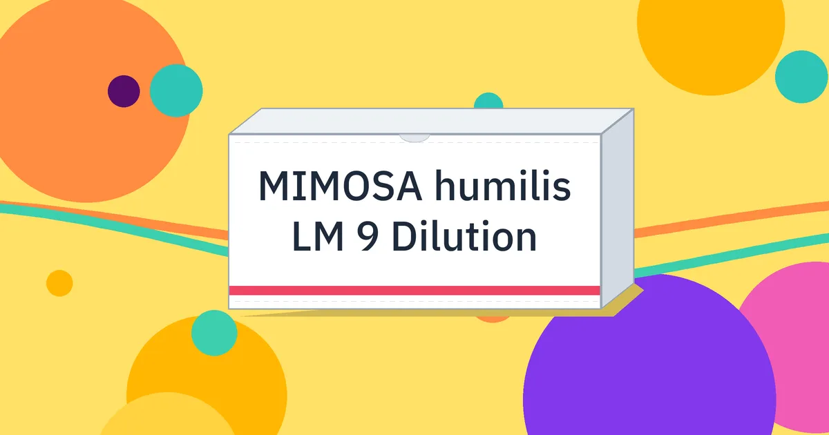 Symbolbild: Packung mit der Aufschrift MIMOSA humilis LM 9 Dilution (PZN 13608370) – Verfügbarkeit und Bezug in Apotheken in Frankfurt am Main