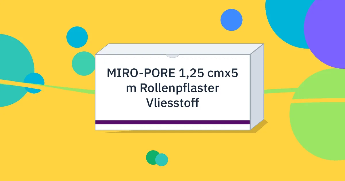 Symbolbild: Packung mit der Aufschrift MIRO-PORE 1,25 cmx5 m Rollenpflaster Vliesstoff (PZN 17962714) – Verfügbarkeit und Bezug in Apotheken in Frankfurt am Main