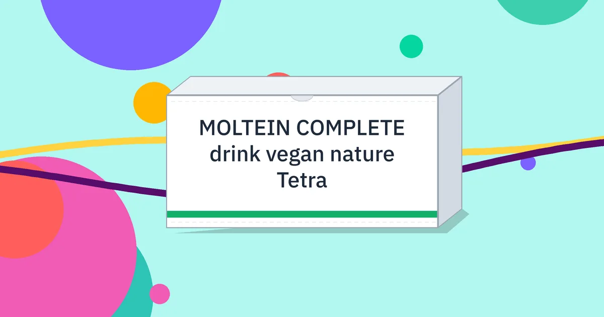 Symbolbild: Packung mit der Aufschrift MOLTEIN COMPLETE drink vegan nature Tetra (PZN 19557745) – Verfügbarkeit und Bezug in Apotheken in Frankfurt am Main