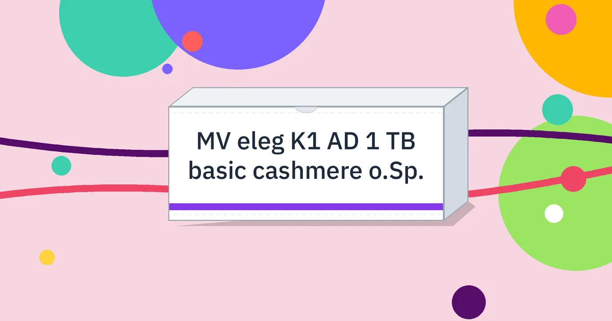 Symbolbild: Packung mit der Aufschrift MV eleg K1 AD 1 TB basic cashmere o.Sp. (PZN 14652841) – Verfügbarkeit und Bezug in Apotheken in Frankfurt am Main