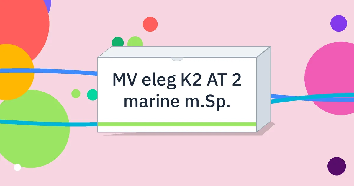 Symbolbild: Packung mit der Aufschrift MV eleg K2 AT 2 marine m.Sp. (PZN 15286396) – Verfügbarkeit und Bezug in Apotheken in Frankfurt am Main