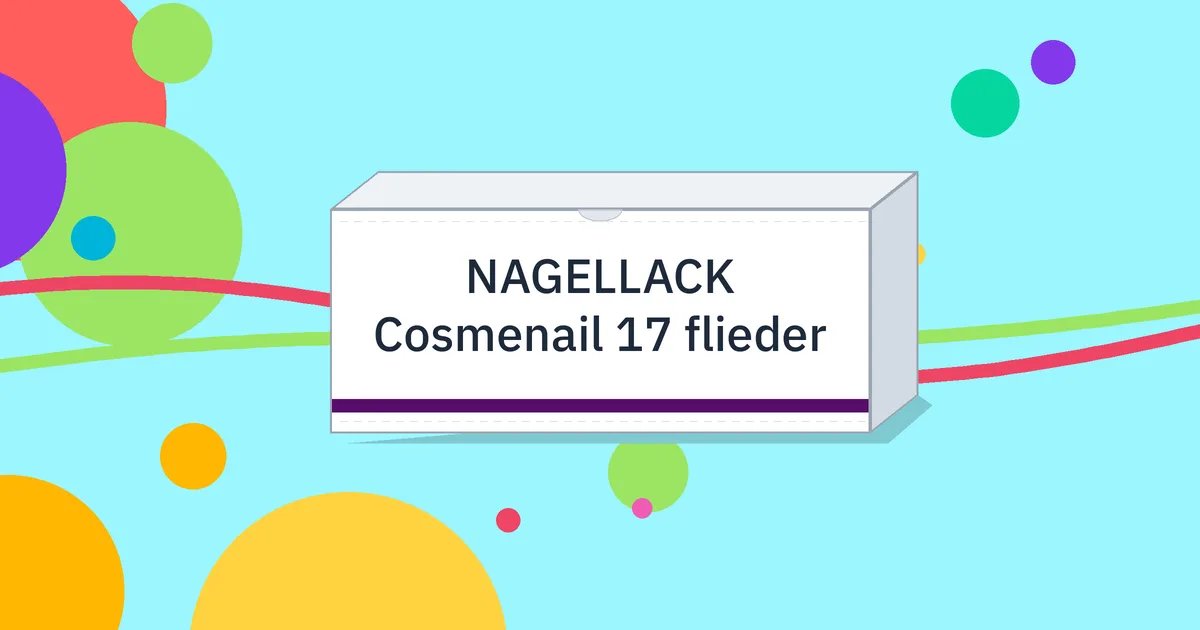 Symbolbild: Packung mit der Aufschrift NAGELLACK Cosmenail 17 flieder (PZN 11687649) – Verfügbarkeit und Bezug in Apotheken in Frankfurt am Main