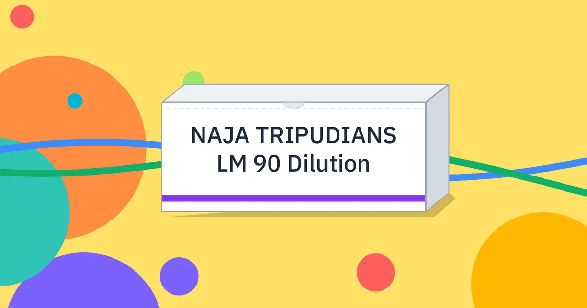 Symbolbild: Packung mit der Aufschrift NAJA TRIPUDIANS LM 90 Dilution (PZN 12958263) – Verfügbarkeit und Bezug in Apotheken in Frankfurt am Main