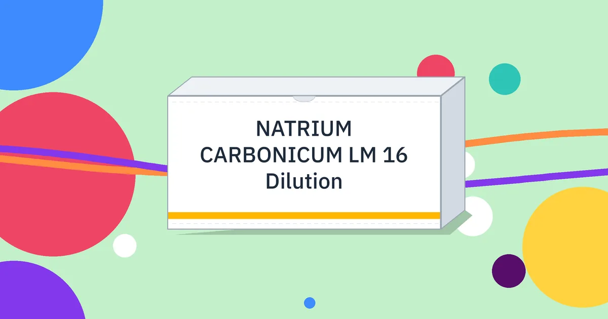 Symbolbild: Packung mit der Aufschrift NATRIUM CARBONICUM LM 16 Dilution (PZN 12961704) – Verfügbarkeit und Bezug in Apotheken in Frankfurt am Main