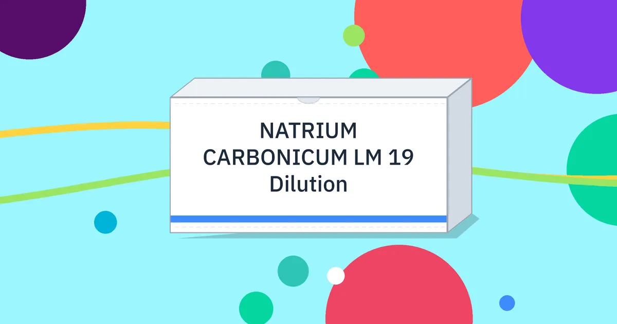 Symbolbild: Packung mit der Aufschrift NATRIUM CARBONICUM LM 19 Dilution (PZN 12961727) – Verfügbarkeit und Bezug in Apotheken in Frankfurt am Main