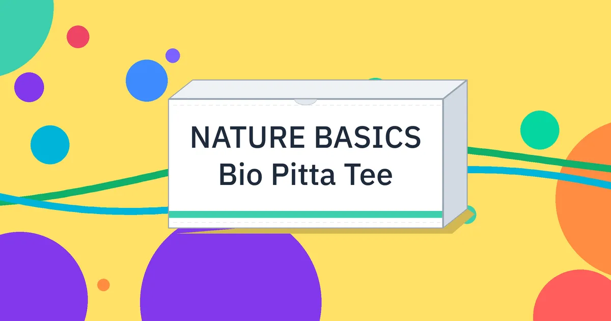 Symbolbild: Packung mit der Aufschrift NATURE BASICS Bio Pitta Tee (PZN 18306998) – Verfügbarkeit und Bezug in Apotheken in Frankfurt am Main