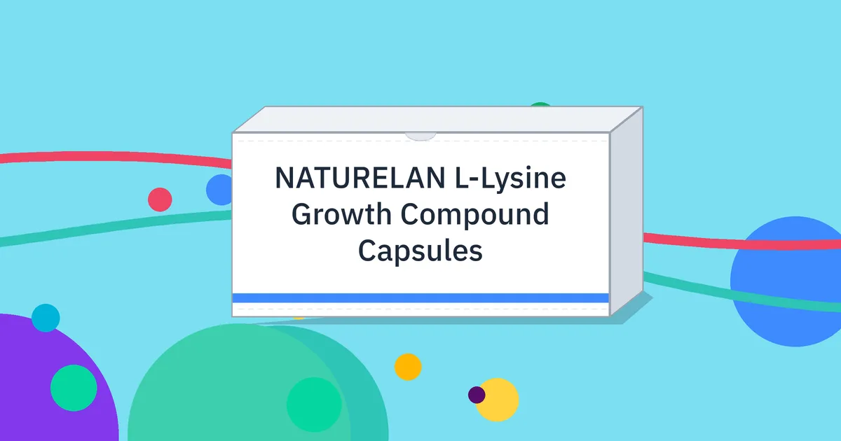 Symbolbild: Packung mit der Aufschrift NATURELAN L-Lysine Growth Compound Capsules (PZN 19191451) – Verfügbarkeit und Bezug in Apotheken in Frankfurt am Main