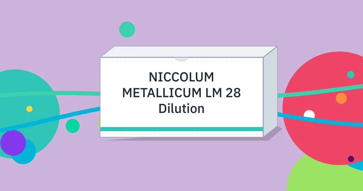 Symbolbild: Packung mit der Aufschrift NICCOLUM METALLICUM LM 28 Dilution (PZN 12968362) – Verfügbarkeit und Bezug in Apotheken in Frankfurt am Main