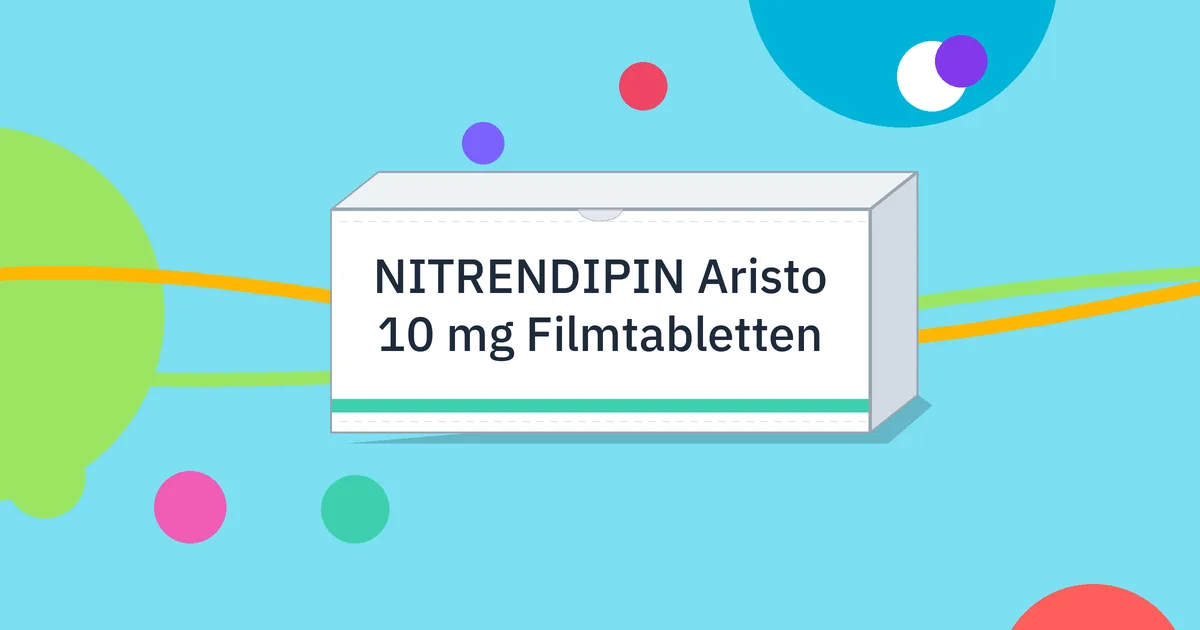 Symbolbild: Packung mit der Aufschrift NITRENDIPIN Aristo 10 mg Filmtabletten (PZN 00366942) – Verfügbarkeit und Bezug in Apotheken in Frankfurt am Main