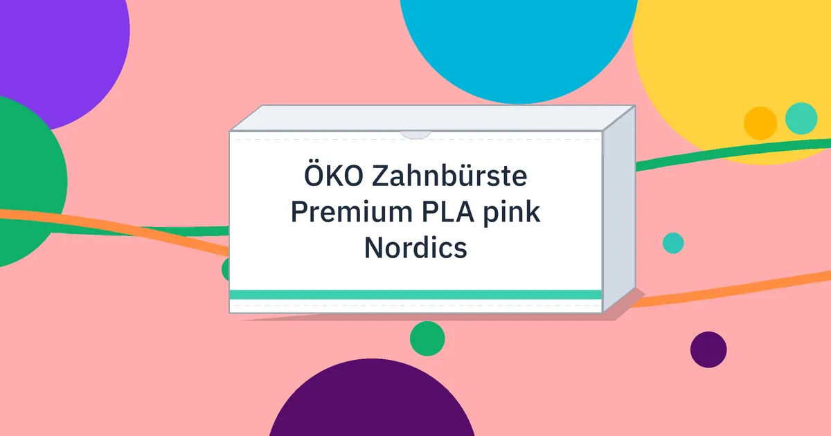 Symbolbild: Packung mit der Aufschrift ÖKO Zahnbürste Premium PLA pink Nordics (PZN 18054060) – Verfügbarkeit und Bezug in Apotheken in Frankfurt am Main