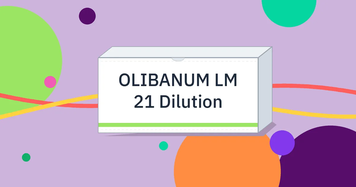 Symbolbild: Packung mit der Aufschrift OLIBANUM LM 21 Dilution (PZN 12971789) – Verfügbarkeit und Bezug in Apotheken in Frankfurt am Main