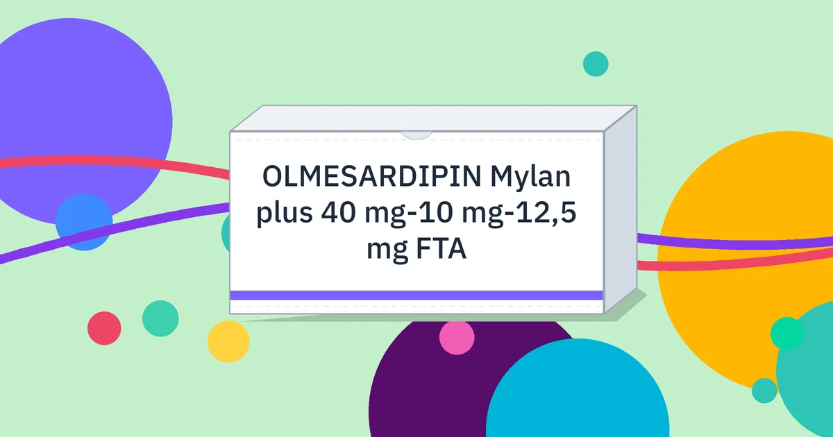 Symbolbild: Packung mit der Aufschrift OLMESARDIPIN Mylan plus 40 mg-10 mg-12,5 mg FTA (PZN 16655542) – Verfügbarkeit und Bezug in Apotheken in Frankfurt am Main