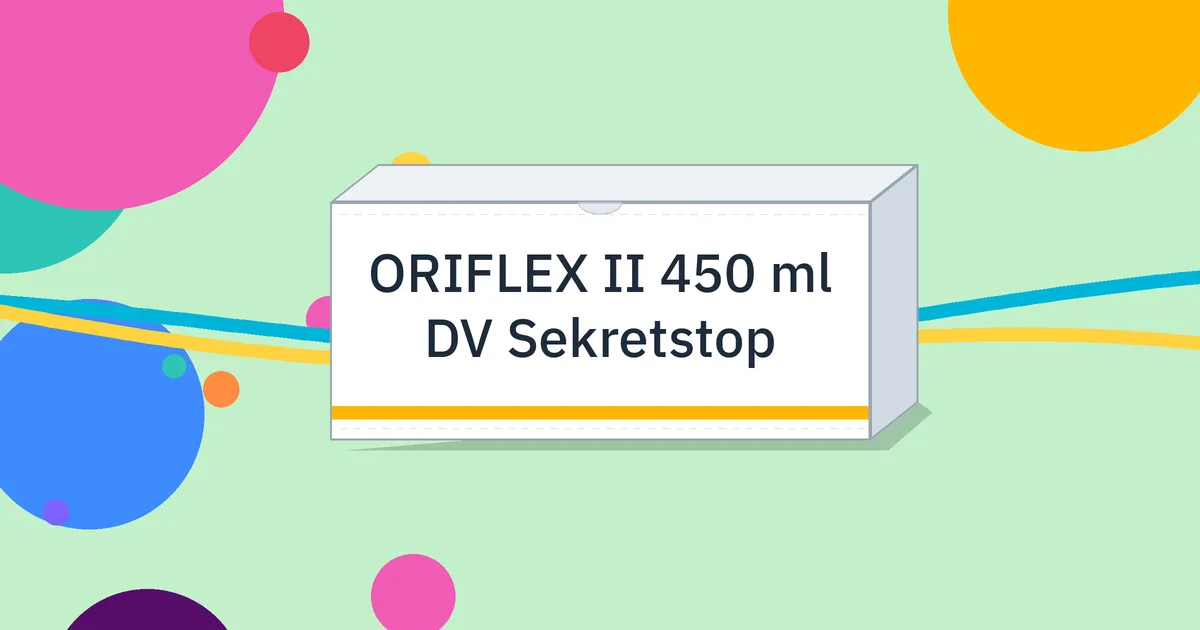 Symbolbild: Packung mit der Aufschrift ORIFLEX II 450 ml DV Sekretstop (PZN 17485881) – Verfügbarkeit und Bezug in Apotheken in Frankfurt am Main