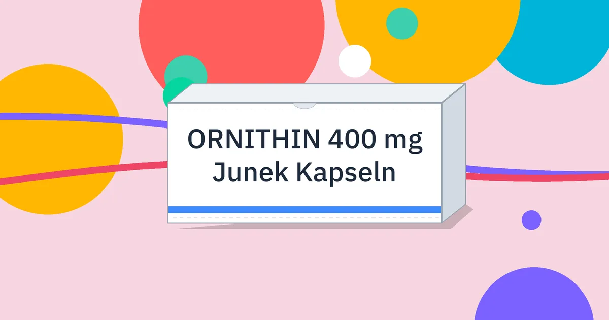 Symbolbild: Packung mit der Aufschrift ORNITHIN 400 mg Junek Kapseln (PZN 00135036) – Verfügbarkeit und Bezug in Apotheken in Frankfurt am Main