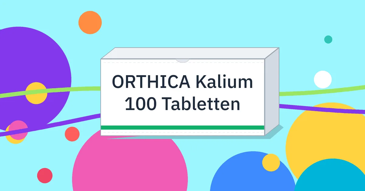 Symbolbild: Packung mit der Aufschrift ORTHICA Kalium 100 Tabletten (PZN 13859818) – Verfügbarkeit und Bezug in Apotheken in Frankfurt am Main