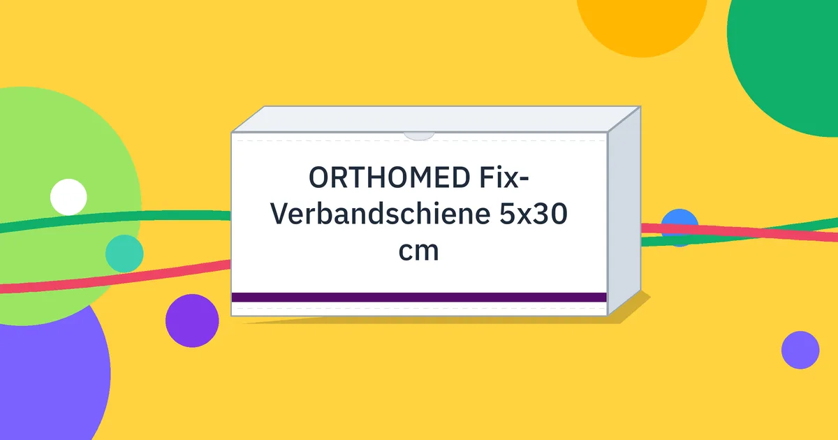 Symbolbild: Packung mit der Aufschrift ORTHOMED Fix-Verbandschiene 5x30 cm (PZN 11516801) – Verfügbarkeit und Bezug in Apotheken in Frankfurt am Main