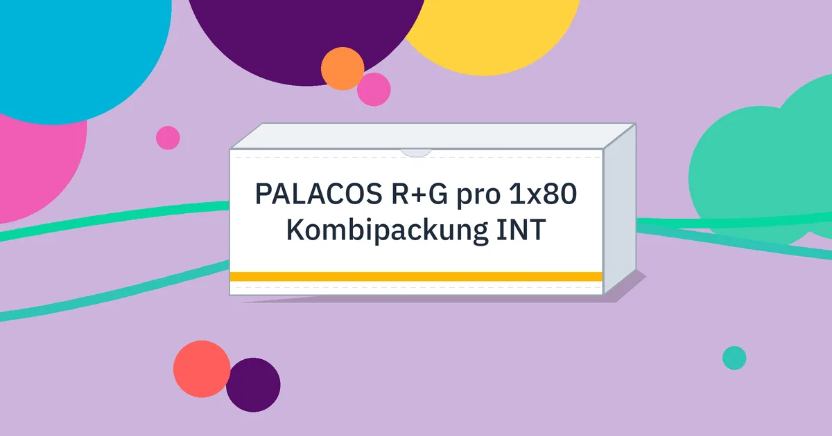 Symbolbild: Packung mit der Aufschrift PALACOS R+G pro 1x80 Kombipackung INT (PZN 14406059) – Verfügbarkeit und Bezug in Apotheken in Frankfurt am Main