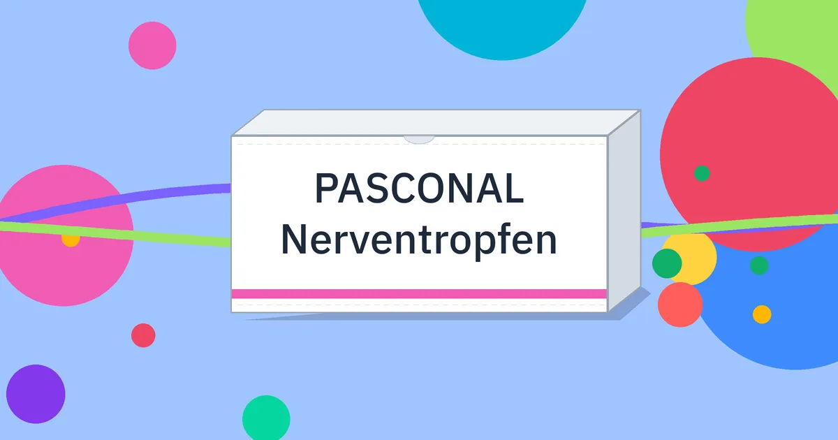 Symbolbild: Packung mit der Aufschrift PASCONAL Nerventropfen (PZN 00667193) – Verfügbarkeit und Bezug in Apotheken in Frankfurt am Main