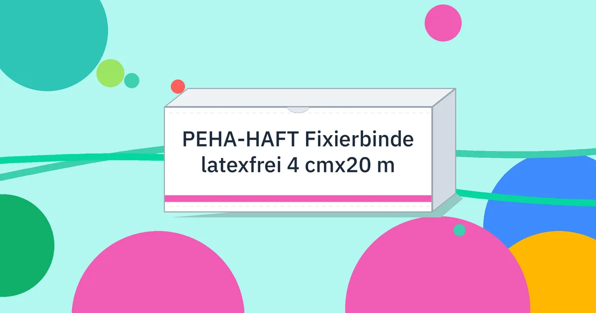 Symbolbild: Packung mit der Aufschrift PEHA-HAFT Fixierbinde latexfrei 4 cmx20 m (PZN 20168492) – Verfügbarkeit und Bezug in Apotheken in Frankfurt am Main