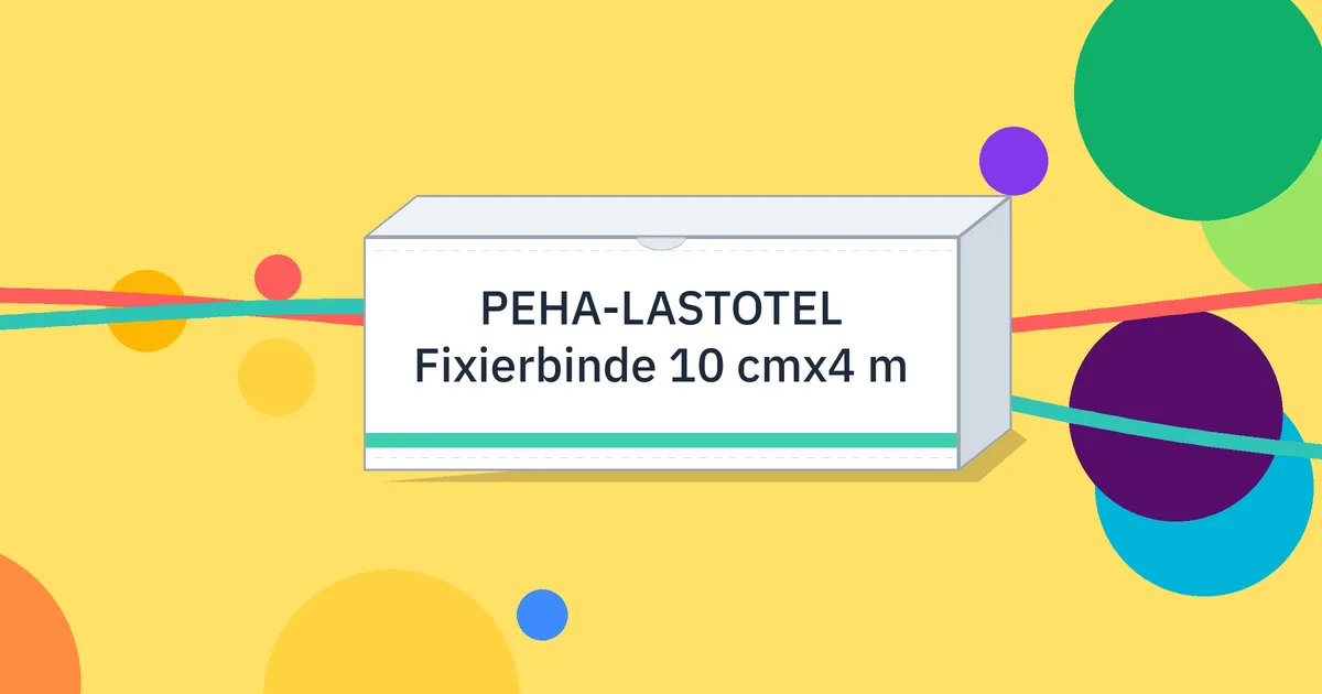 Symbolbild: Packung mit der Aufschrift PEHA-LASTOTEL Fixierbinde 10 cmx4 m (PZN 10074258) – Verfügbarkeit und Bezug in Apotheken in Frankfurt am Main