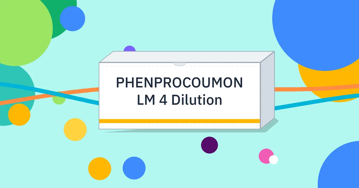 Symbolbild: Packung mit der Aufschrift PHENPROCOUMON LM 4 Dilution (PZN 13637785) – Verfügbarkeit und Bezug in Apotheken in Frankfurt am Main
