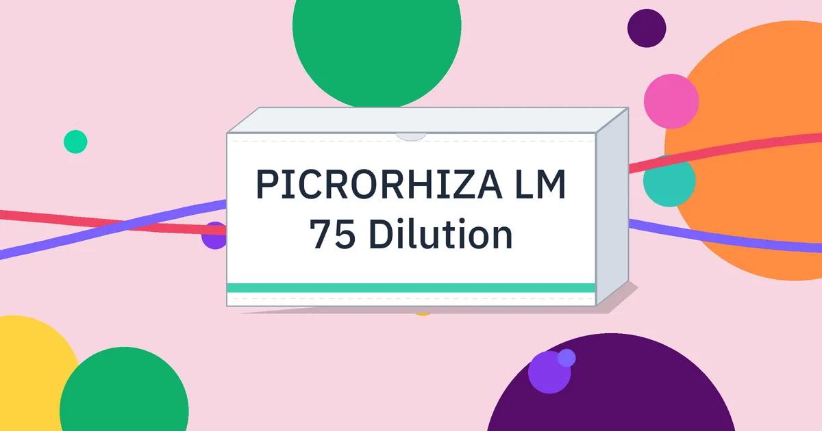 Symbolbild: Packung mit der Aufschrift PICRORHIZA LM 75 Dilution (PZN 13641841) – Verfügbarkeit und Bezug in Apotheken in Frankfurt am Main