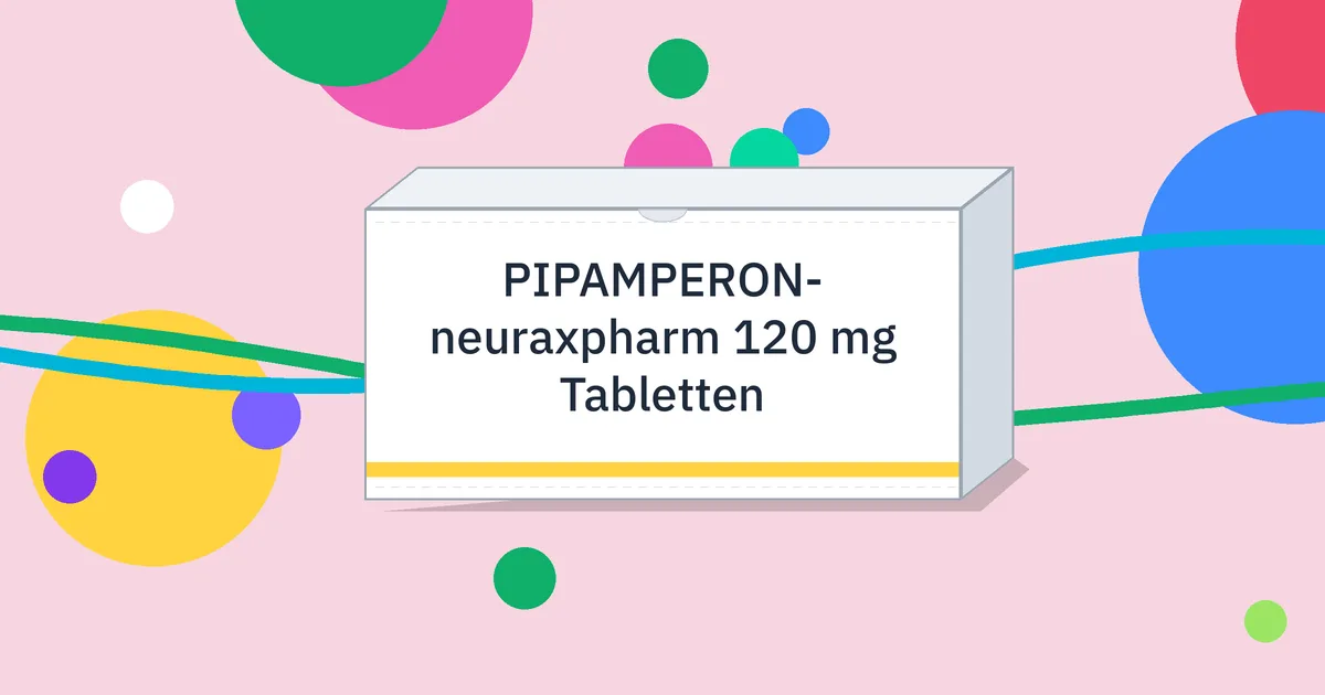 Symbolbild: Packung mit der Aufschrift PIPAMPERON-neuraxpharm 120 mg Tabletten (PZN 03061841) – Verfügbarkeit und Bezug in Apotheken in Frankfurt am Main