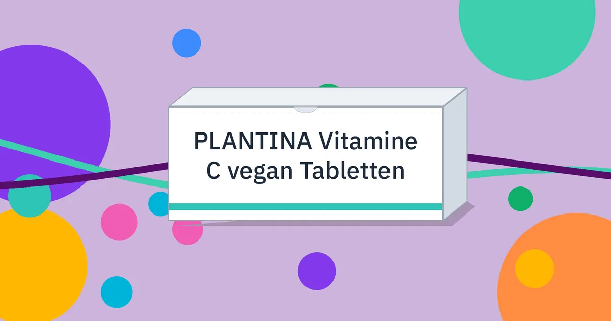 Symbolbild: Packung mit der Aufschrift PLANTINA Vitamine C vegan Tabletten (PZN 17216158) – Verfügbarkeit und Bezug in Apotheken in Frankfurt am Main