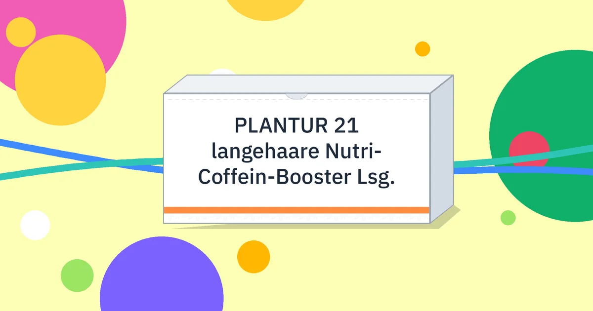 Symbolbild: Packung mit der Aufschrift PLANTUR 21 langehaare Nutri-Coffein-Booster Lsg. (PZN 16935939) – Verfügbarkeit und Bezug in Apotheken in Frankfurt am Main