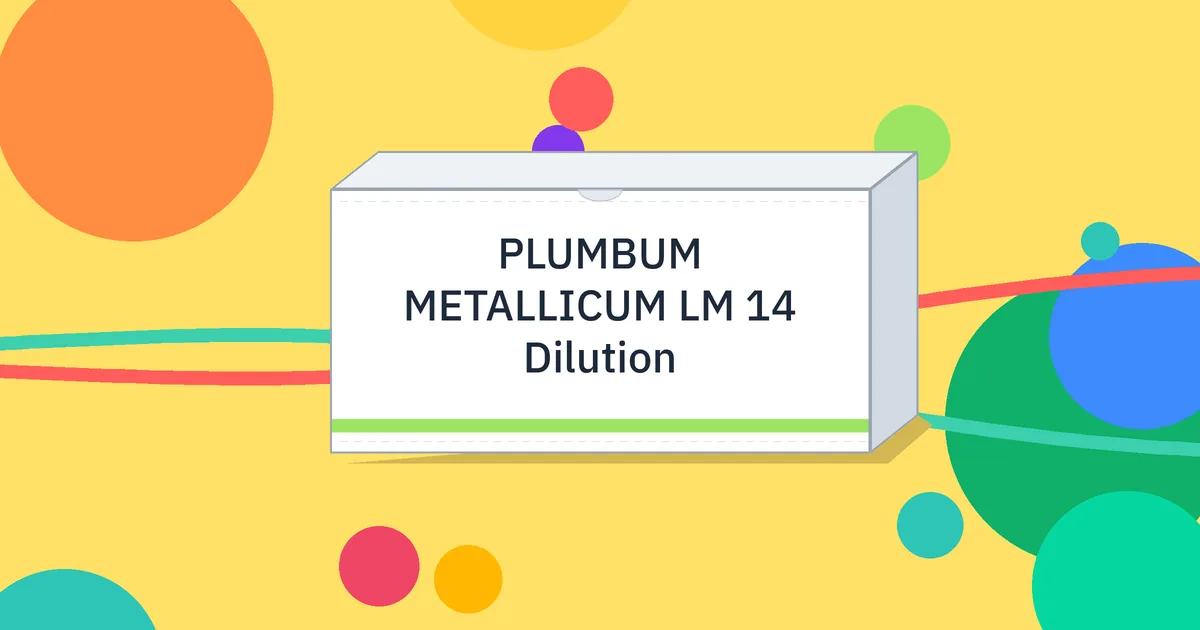Symbolbild: Packung mit der Aufschrift PLUMBUM METALLICUM LM 14 Dilution (PZN 13041124) – Verfügbarkeit und Bezug in Apotheken in Frankfurt am Main