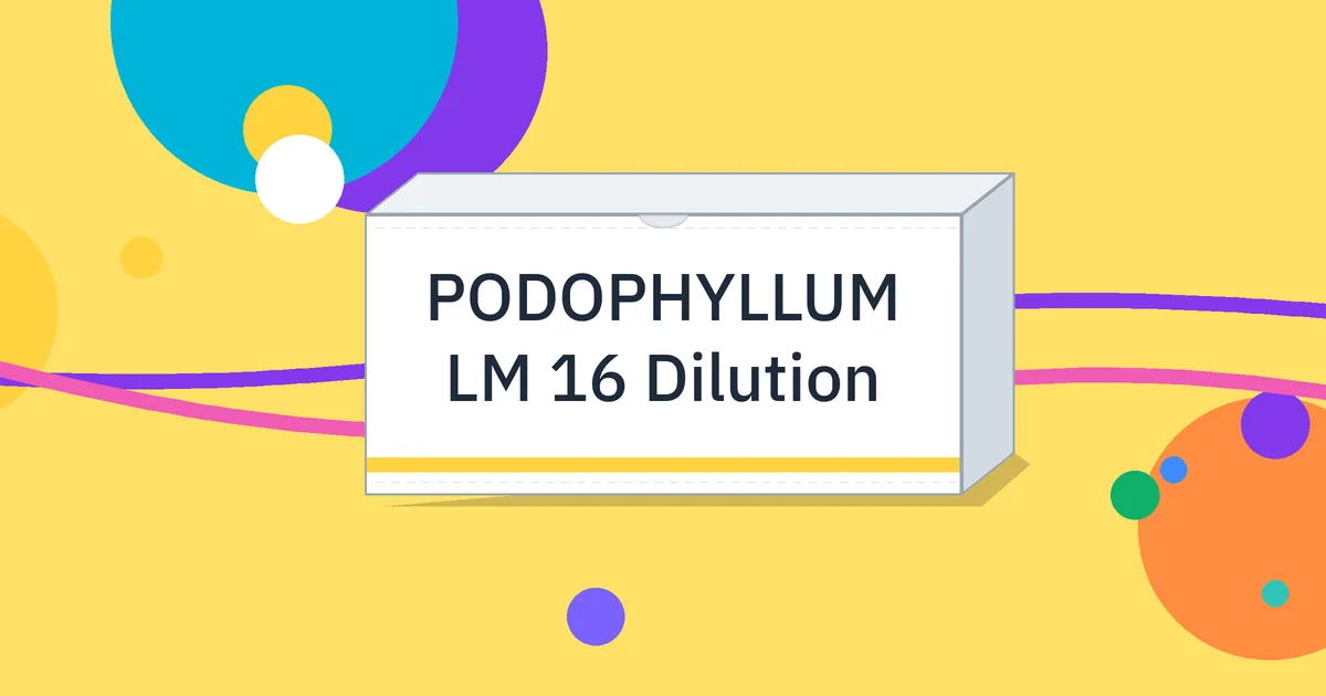 Symbolbild: Packung mit der Aufschrift PODOPHYLLUM LM 16 Dilution (PZN 13042980) – Verfügbarkeit und Bezug in Apotheken in Frankfurt am Main
