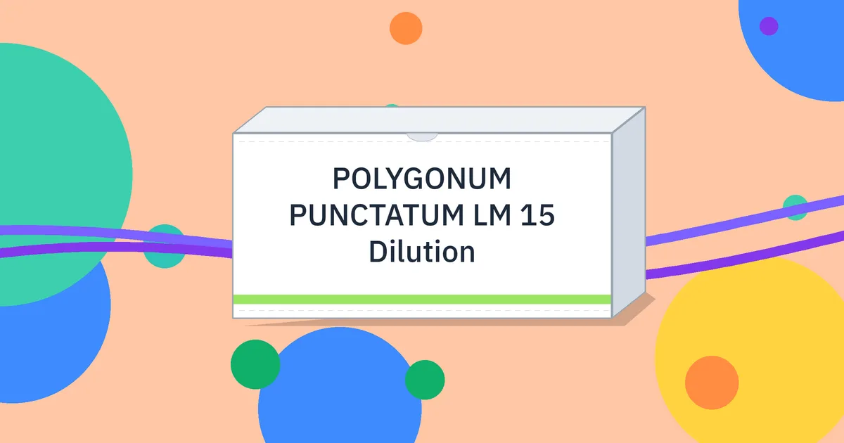 Symbolbild: Packung mit der Aufschrift POLYGONUM PUNCTATUM LM 15 Dilution (PZN 13662926) – Verfügbarkeit und Bezug in Apotheken in Frankfurt am Main