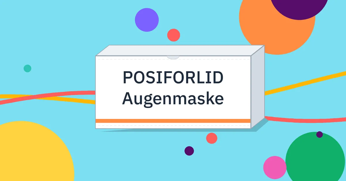 Symbolbild: Packung mit der Aufschrift POSIFORLID Augenmaske (PZN 18751563) – Verfügbarkeit und Bezug in Apotheken in Frankfurt am Main