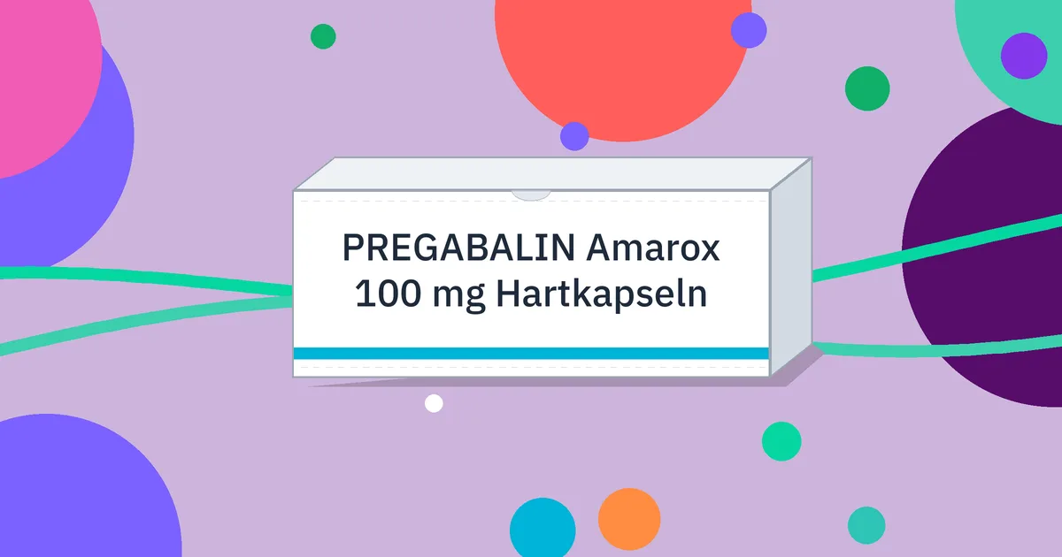 Symbolbild: Packung mit der Aufschrift PREGABALIN Amarox 100 mg Hartkapseln (PZN 16805131) – Verfügbarkeit und Bezug in Apotheken in Frankfurt am Main