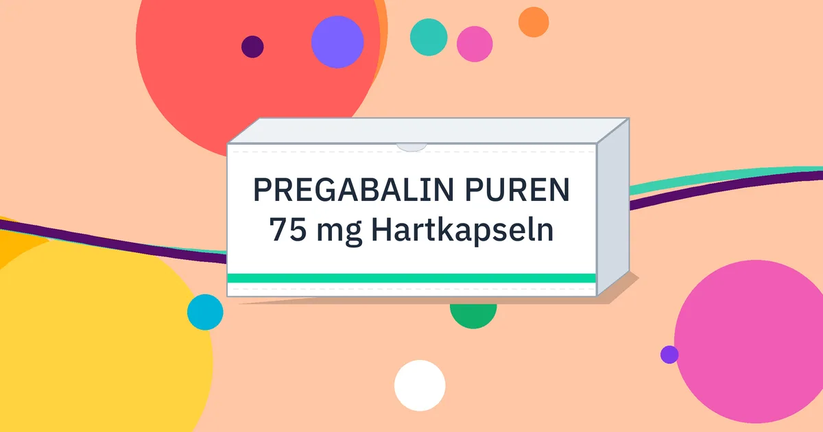 Symbolbild: Packung mit der Aufschrift PREGABALIN PUREN 75 mg Hartkapseln (PZN 11176096) – Verfügbarkeit und Bezug in Apotheken in Frankfurt am Main
