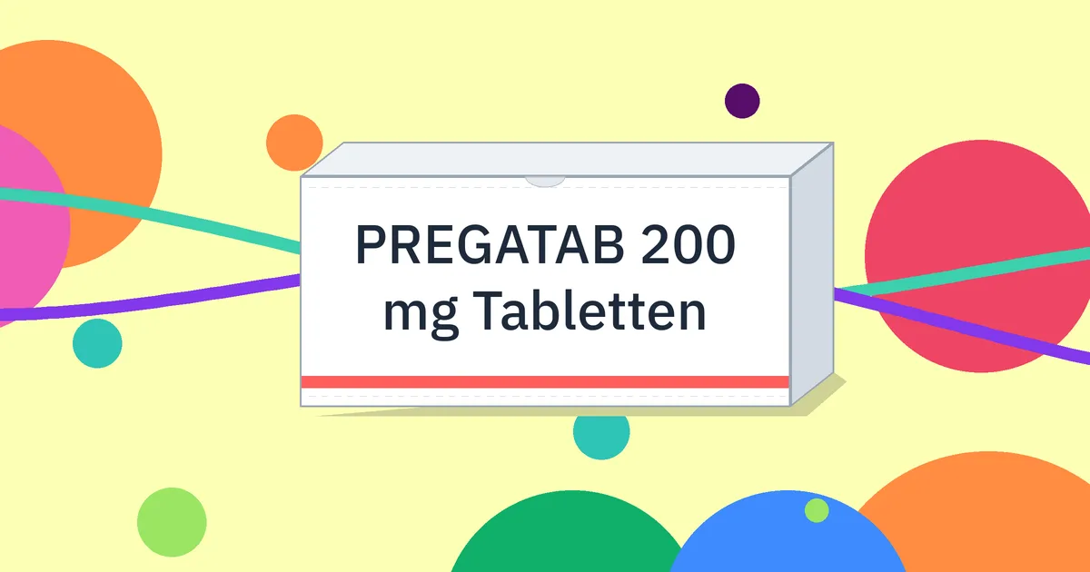 Symbolbild: Packung mit der Aufschrift PREGATAB 200 mg Tabletten (PZN 19433931) – Verfügbarkeit und Bezug in Apotheken in Frankfurt am Main