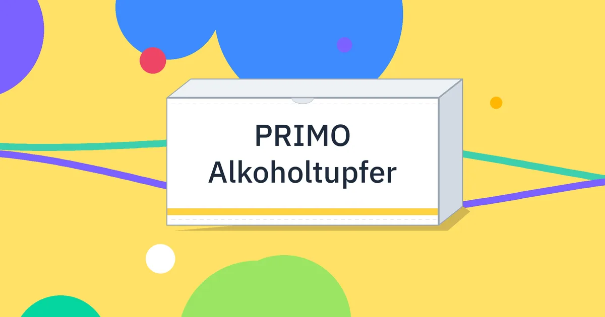 Symbolbild: Packung mit der Aufschrift PRIMO Alkoholtupfer (PZN 02363801) – Verfügbarkeit und Bezug in Apotheken in Frankfurt am Main