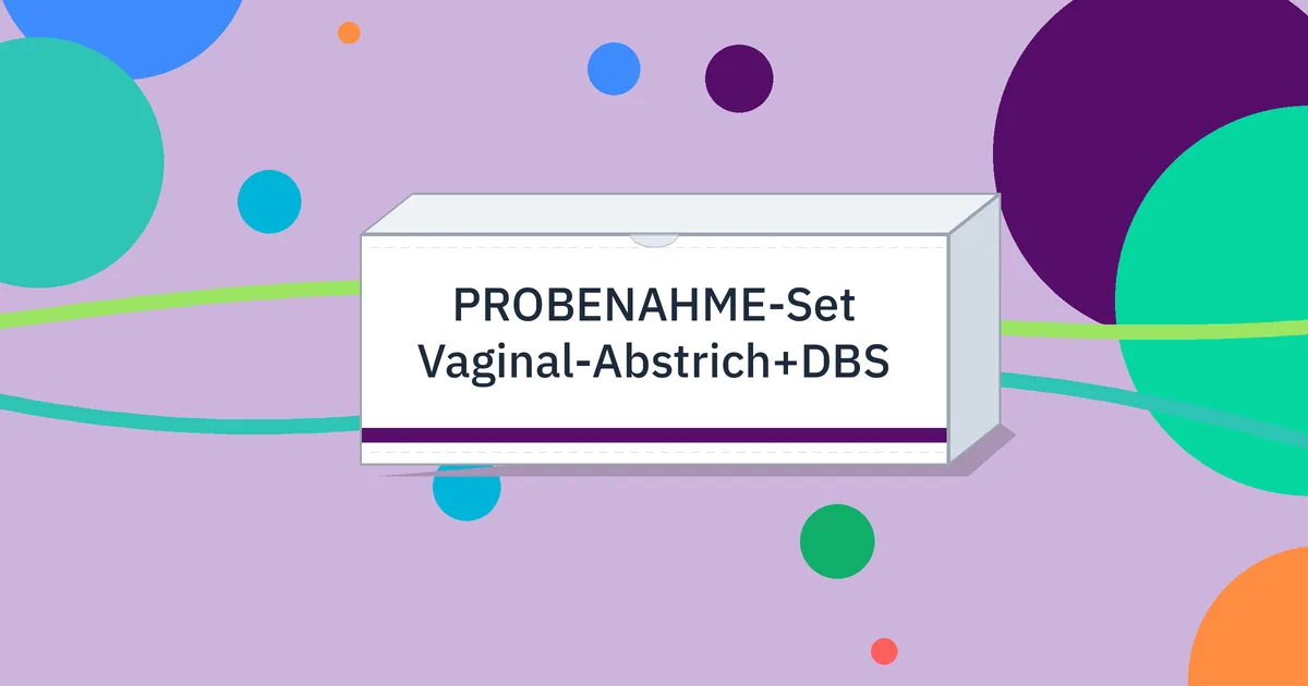 Symbolbild: Packung mit der Aufschrift PROBENAHME-Set Vaginal-Abstrich+DBS (PZN 19997295) – Verfügbarkeit und Bezug in Apotheken in Frankfurt am Main
