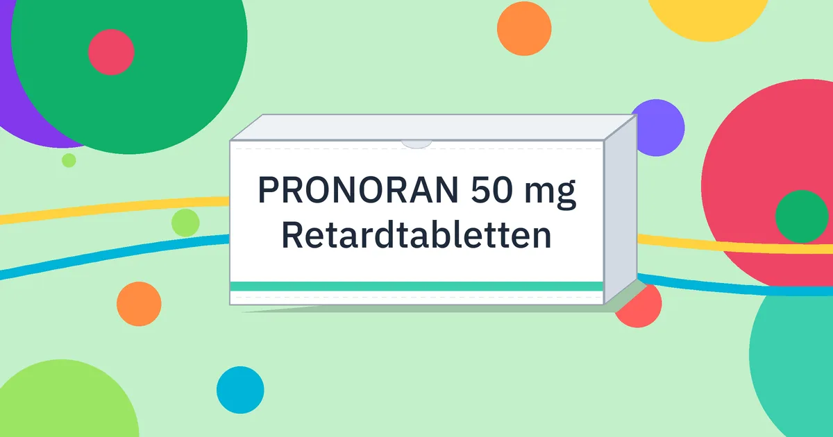 Symbolbild: Packung mit der Aufschrift PRONORAN 50 mg Retardtabletten (PZN 18074424) – Verfügbarkeit und Bezug in Apotheken in Frankfurt am Main