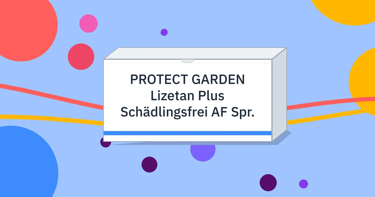 Symbolbild: Packung mit der Aufschrift PROTECT GARDEN Lizetan Plus Schädlingsfrei AF Spr. (PZN 18319788) – Verfügbarkeit und Bezug in Apotheken in Frankfurt am Main