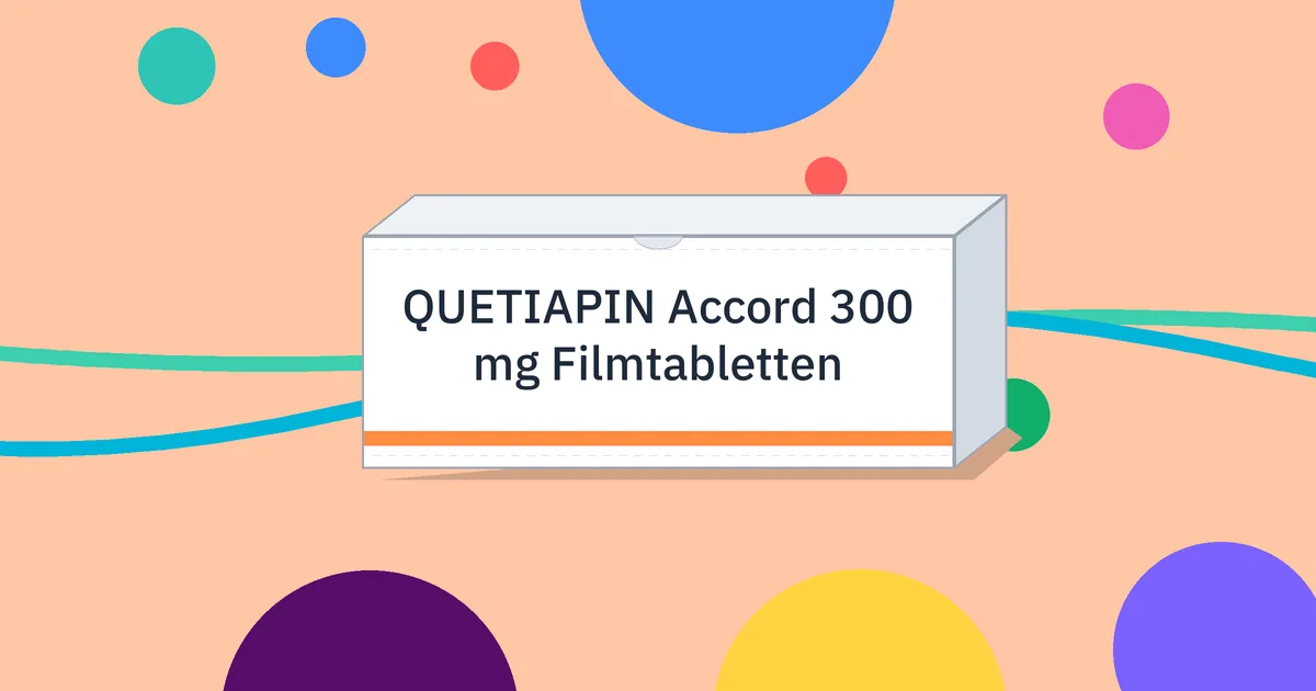 Symbolbild: Packung mit der Aufschrift QUETIAPIN Accord 300 mg Filmtabletten (PZN 13722930) – Verfügbarkeit und Bezug in Apotheken in Frankfurt am Main