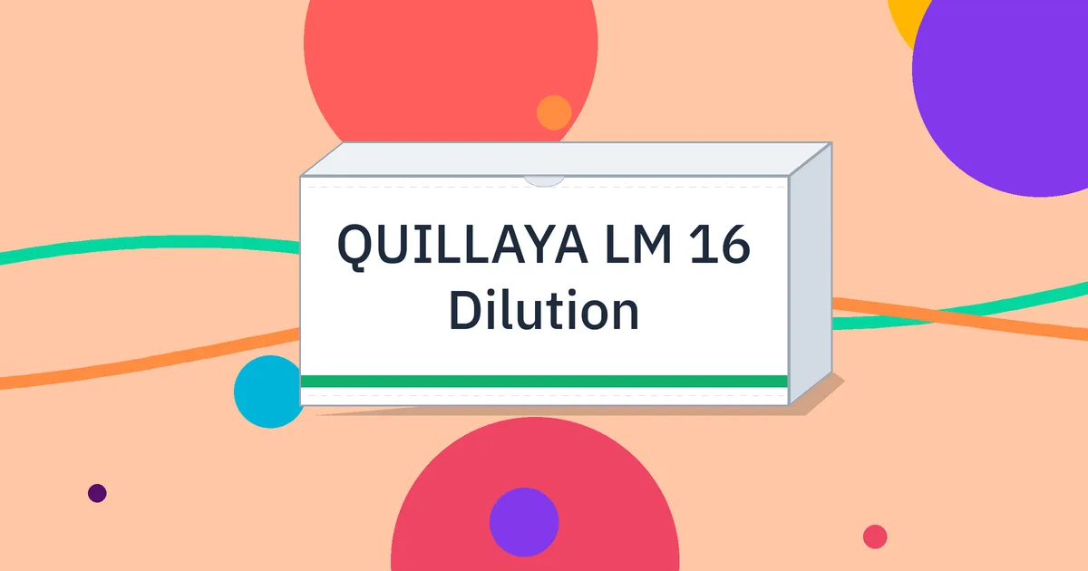 Symbolbild: Packung mit der Aufschrift QUILLAYA LM 16 Dilution (PZN 13675076) – Verfügbarkeit und Bezug in Apotheken in Frankfurt am Main