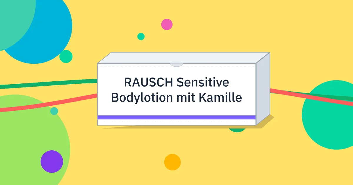 Symbolbild: Packung mit der Aufschrift RAUSCH Sensitive Bodylotion mit Kamille (PZN 18743090) – Verfügbarkeit und Bezug in Apotheken in Frankfurt am Main