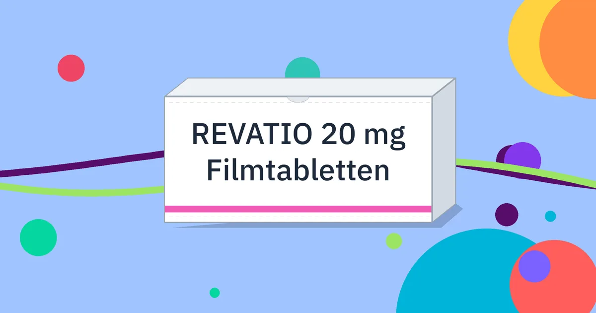 Symbolbild: Packung mit der Aufschrift REVATIO 20 mg Filmtabletten (PZN 11145411) – Verfügbarkeit und Bezug in Apotheken in Frankfurt am Main