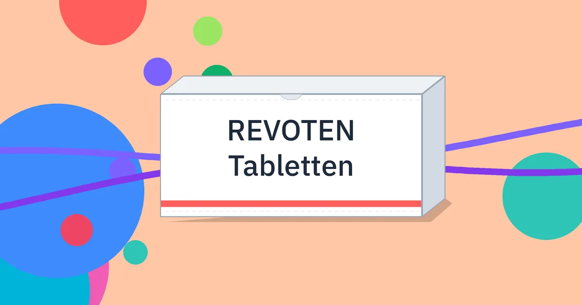 Symbolbild: Packung mit der Aufschrift REVOTEN Tabletten (PZN 18405588) – Verfügbarkeit und Bezug in Apotheken in Frankfurt am Main