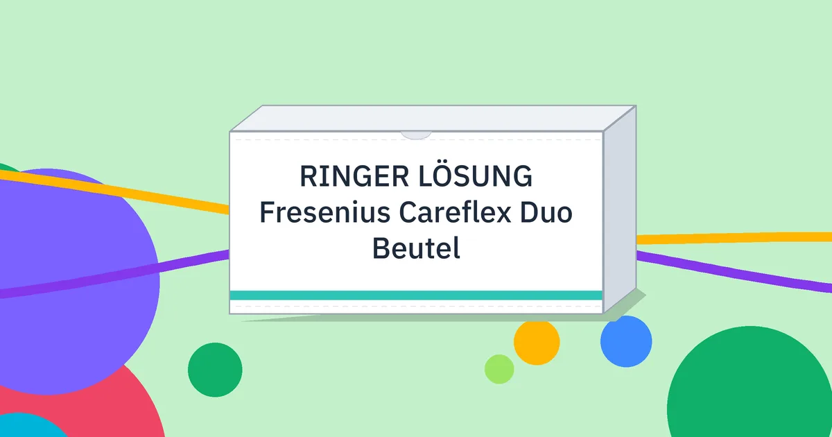 Symbolbild: Packung mit der Aufschrift RINGER LÖSUNG Fresenius Careflex Duo Beutel (PZN 11183498) – Verfügbarkeit und Bezug in Apotheken in Frankfurt am Main